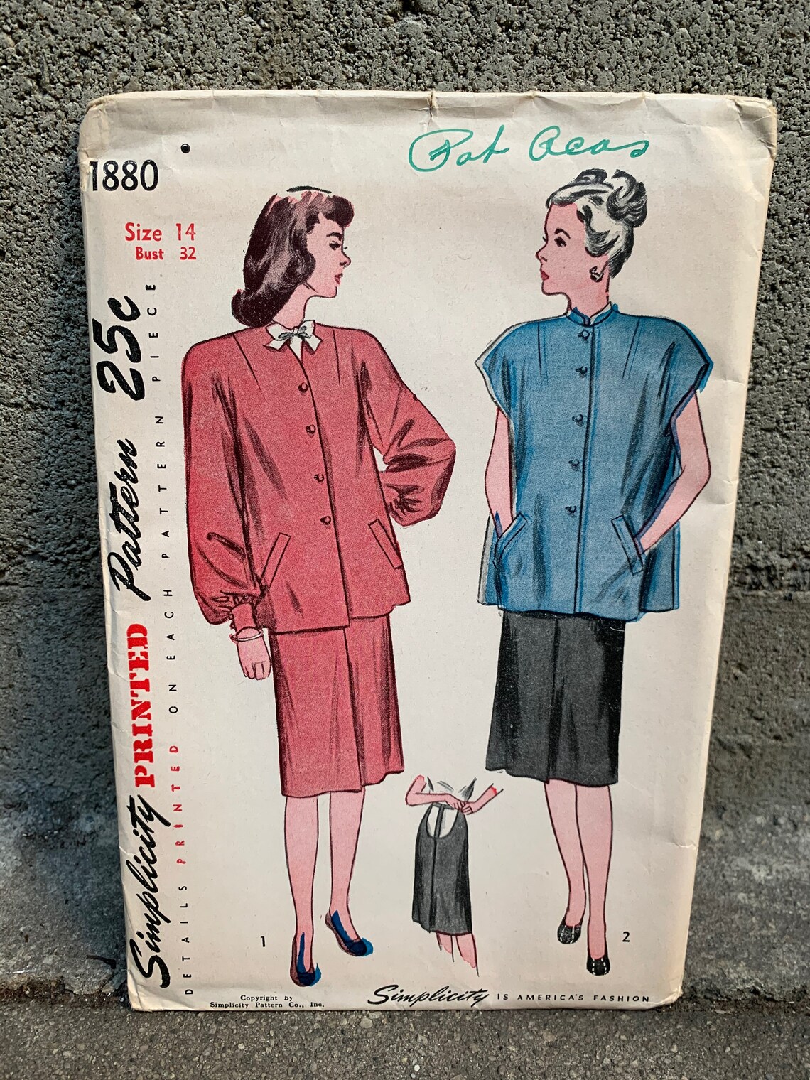 40s Simplicity 1880 Pattern Misses' Two-piece Maternity | Etsy