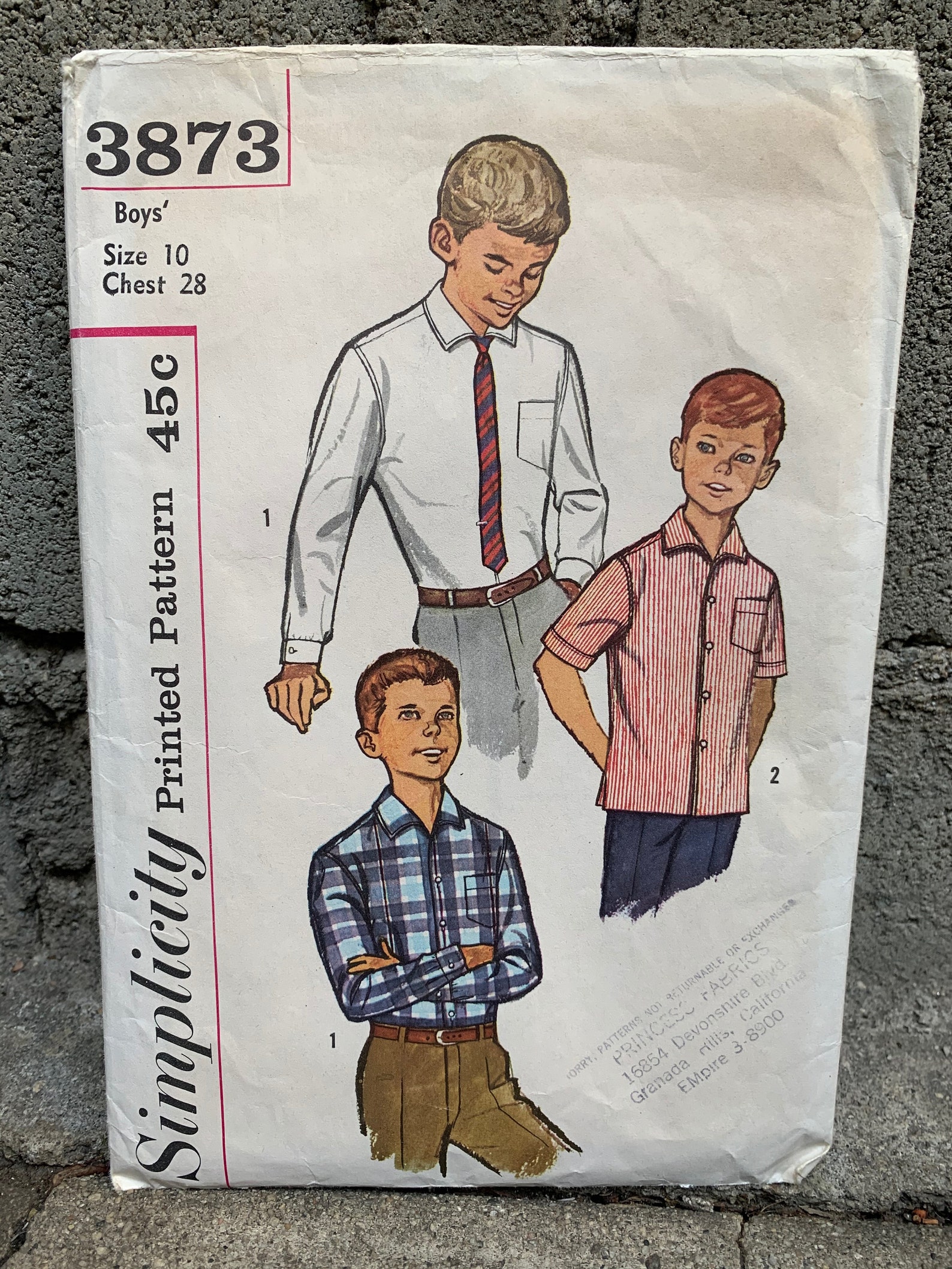 50s Simplicity 3873 Pattern Boy's Contour Shirts dress or - Etsy