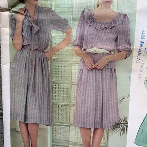 80s Vogue 2715 Pattern American Designer Joseph Picone Misses' Blouse ...