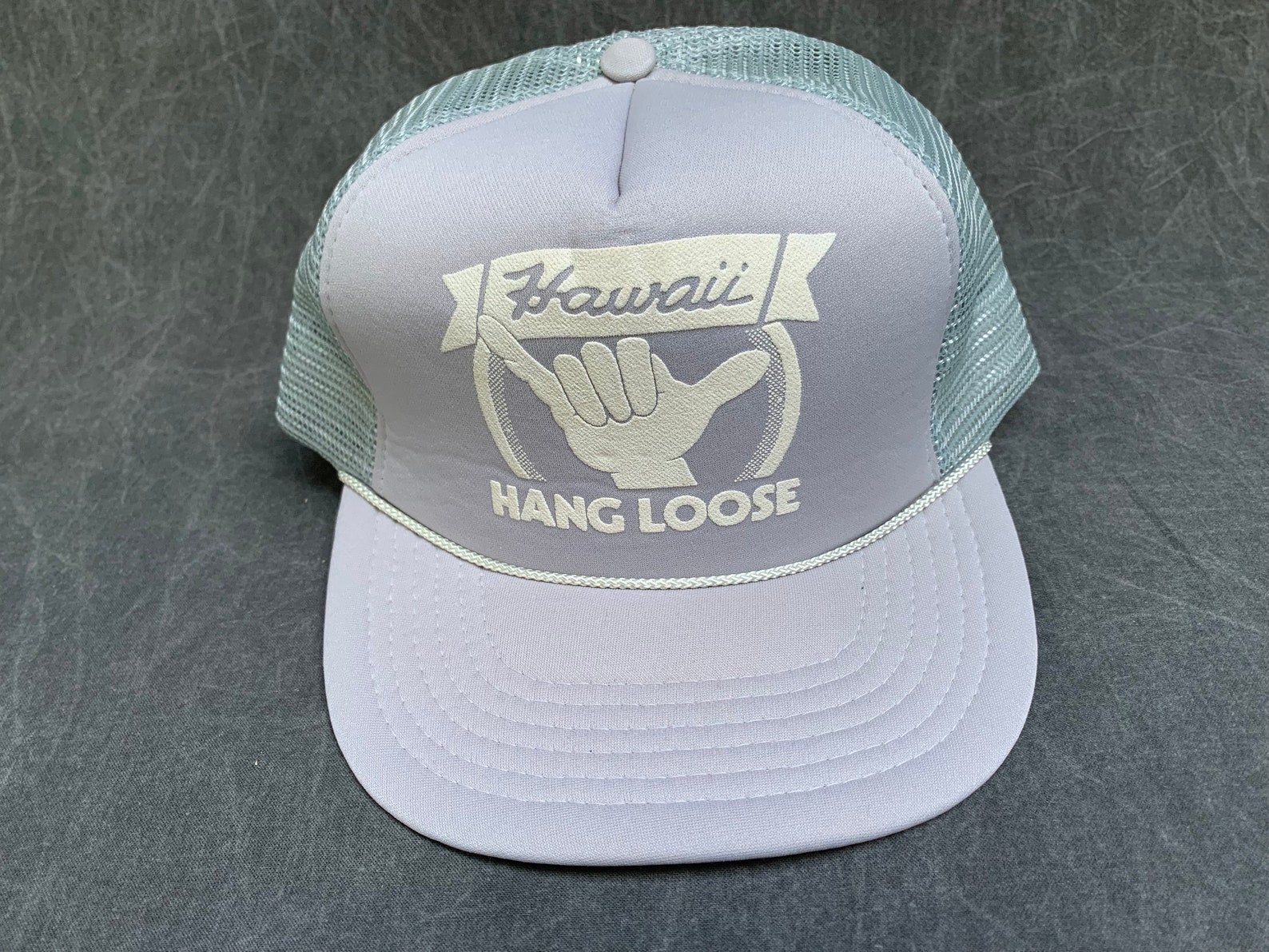 Vintage Hang Loose Hawaii Surfer Trucker Hat - Light Pale Blue - Etsy