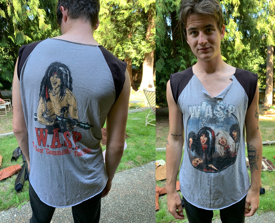 1986 W.A.S.P. Tour T-shirt 'the Last Commando Tour - Etsy