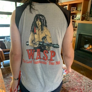 1986 W.A.S.P. Tour T-shirt 'the Last Commando Tour '86' World Tour Tshirt // Size Large - Etsy