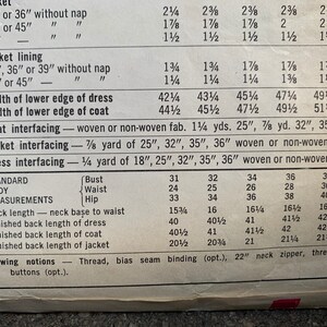 60s Simplicity 6883 Pattern Misses' Coat or Jacket and Dress // Size 12 ...