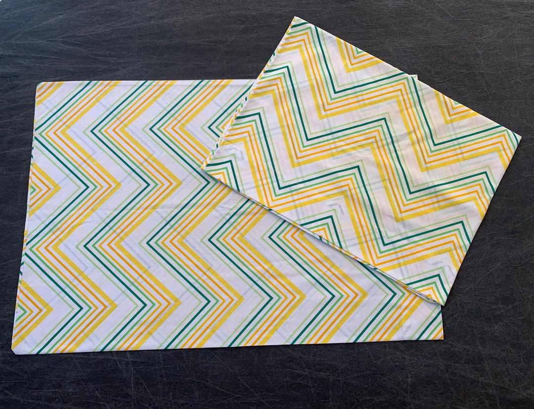 Vintage 'sunray Stripe' Cannon Monticello X2 Standard Size Pillowcases ...