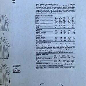 70s Vogue 1279 American Designer Pattern Geoffrey BEENE Misses' Evening ...