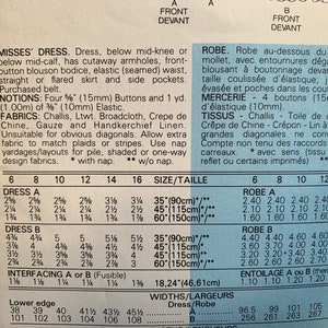 70s Butterick 6603 Pattern Misses' Dress Sundress Tank Dress // Sizes 6 ...