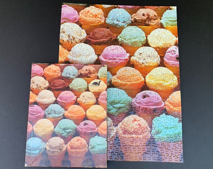 Vintage Ice Cream Cone Puzzle "do Yourself A Flavor" Springbok ...