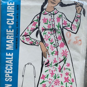 60s Marie Claire Patron 3-3371 French Paris Originals Pattern Misses ...