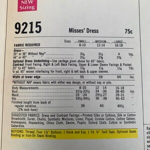 60s Mccall's 9215 Pattern Misses' Mod Back Wrap Dress Tiki Polynesian ...