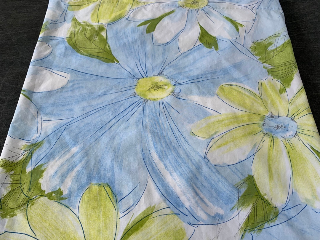 70s Cannon Royal Family 'heavenly Daisy' Twin FLAT Sheet, Celestial ...