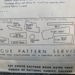 40s Vogue 6339 Pattern One-piece Maternity Dress 'easy to Make' - Size ...