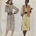 70s Butterick 6378 Pattern Misses’ Dress & Vest // Size 12 Bust 34 ...