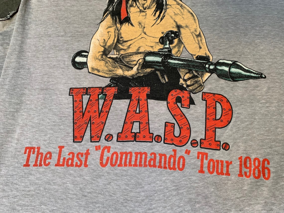 1986 W.A.S.P. Tour T-Shirt 'The Last Commando Tour | Etsy