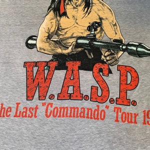 1986 W.A.S.P. Tour T-shirt 'the Last Commando Tour | Etsy