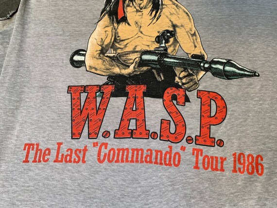 1986 W.A.S.P. Tour T-Shirt 'The Last Commando Tour '8… - Gem