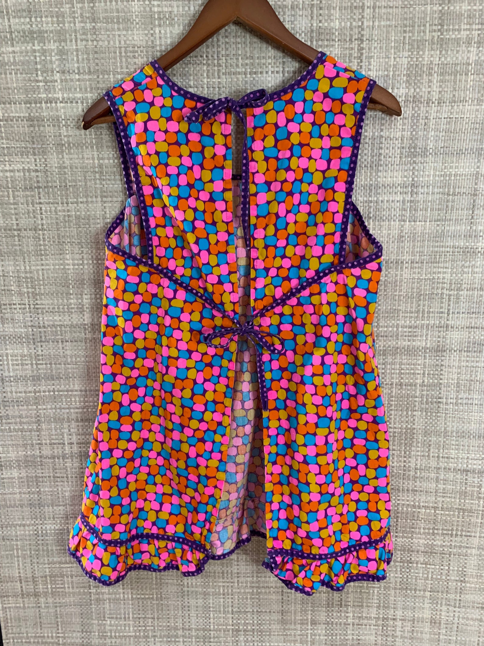 60s Design House Smock Open Back Apron, Artist's Smock or Retro Apron ...