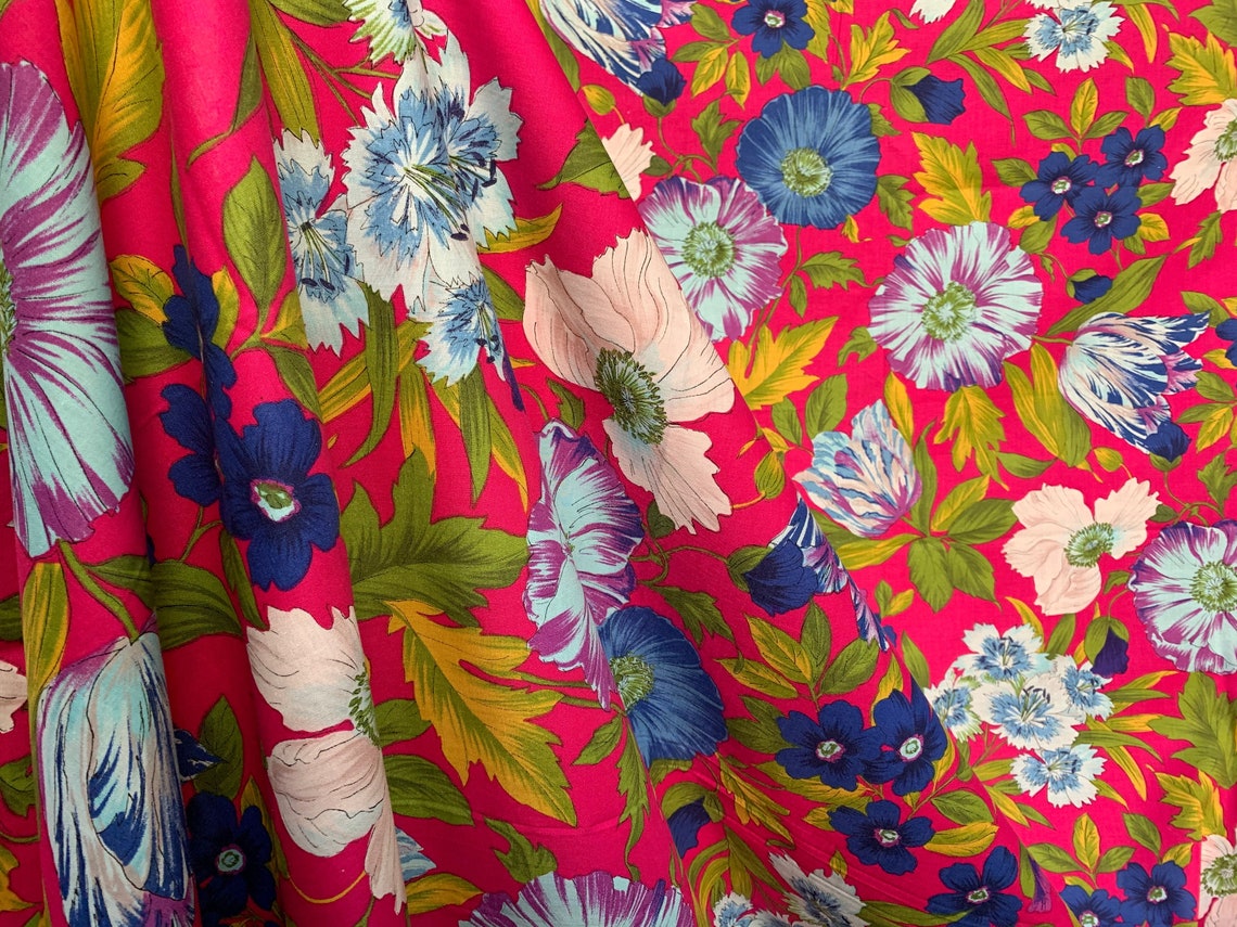 70s Cotton Fabric the Alexander Henry Collection Vibrant - Etsy