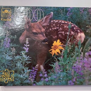 Vintage Fawn Puzzle, Golde Guild Puzzles, Baby Deer Jigsaw Puzzle ...