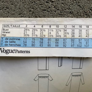 80s Vogue 9775 Pattern Very Easy Vogue Misses' Wrap Dress // Size 14-16 ...