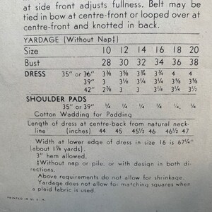 40s Vogue 6339 Pattern One-piece Maternity Dress 'easy to Make' - Size ...