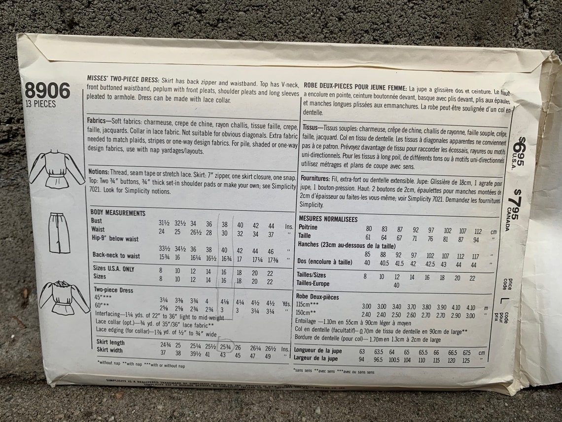 80s Simplicity 8432 Pattern Christie Brinkley Misses' | Etsy