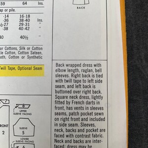 60s Mccall's 9215 Pattern Misses' Mod Back Wrap Dress Tiki Polynesian ...