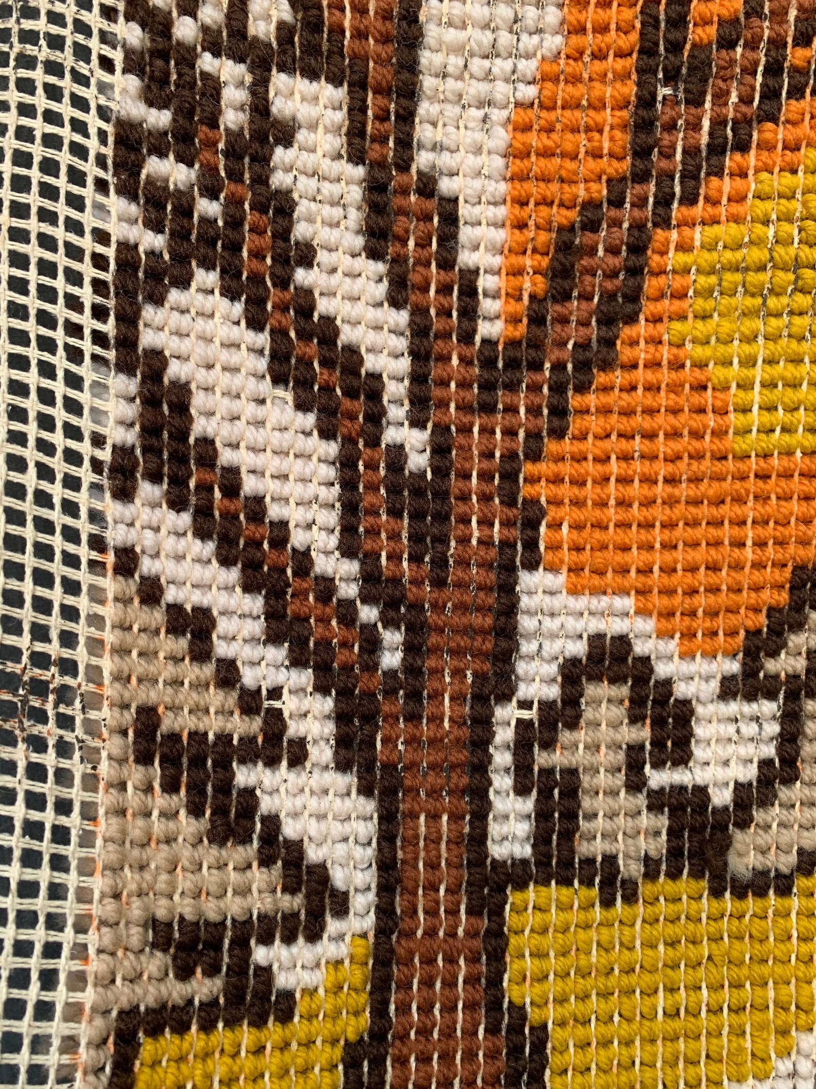 70s Latch Hook Rug Winter Woodlands at Sunset Mid Century Wall | Etsy