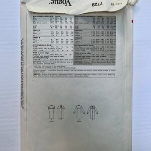 80s Vogue 7729 Pattern Misses' Front Button Dress // Size 8 Bust 31 1/2 ...