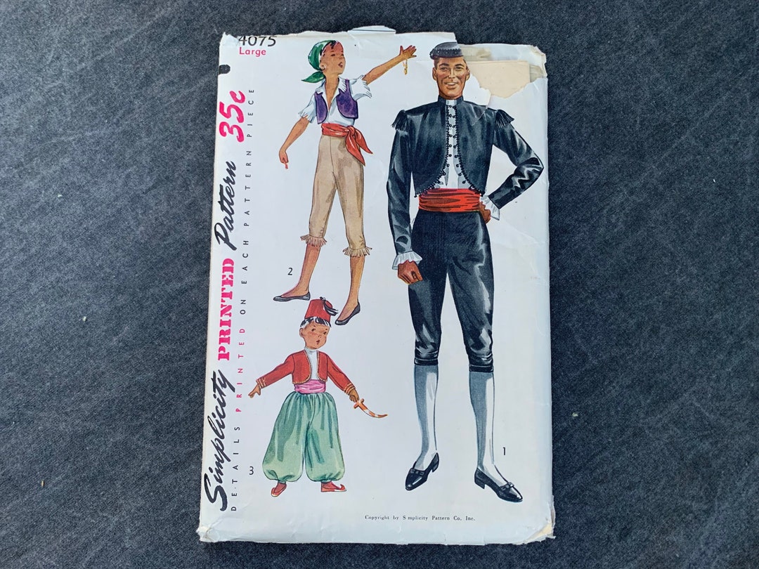 50s Simplicity 4075 Pattern Boy's Pirate Spanish & - Etsy