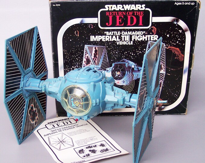 Vintage Star Wars Battle Damage Tie Fighter With Original Box ...
