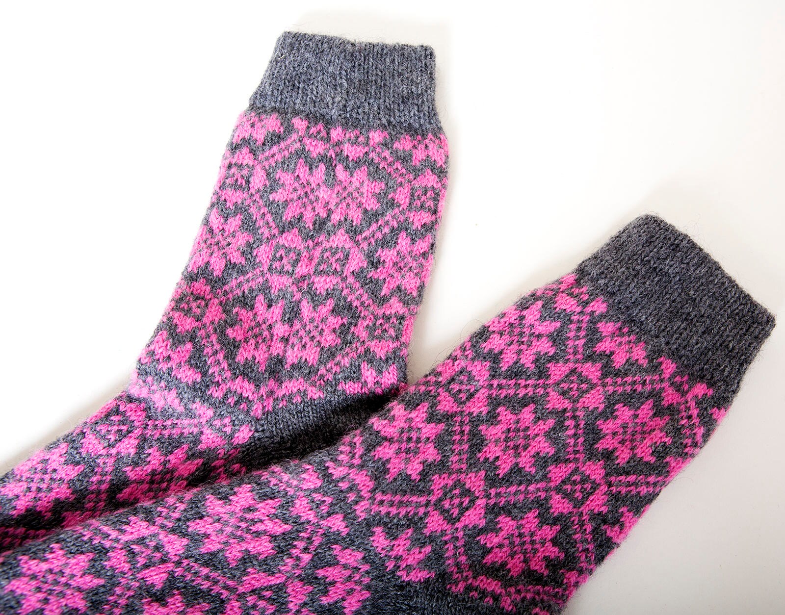 Socks Women, Cosy Wool Socks, Pink Gray Socks, HYGGE Danish Socks ...