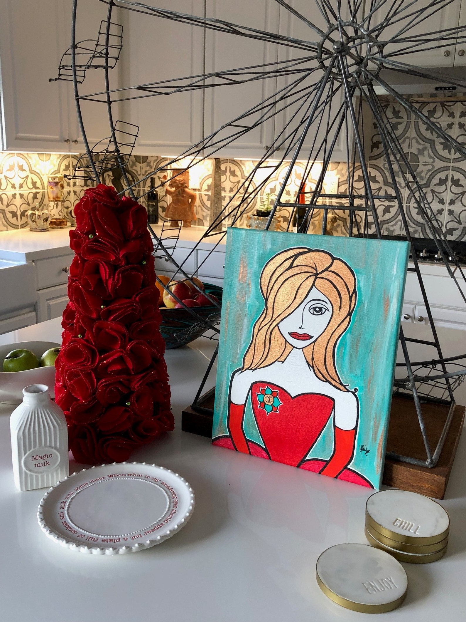 TRUE IN CHANEL - Original Painting on Canvas by Listed Artist Lorna ...