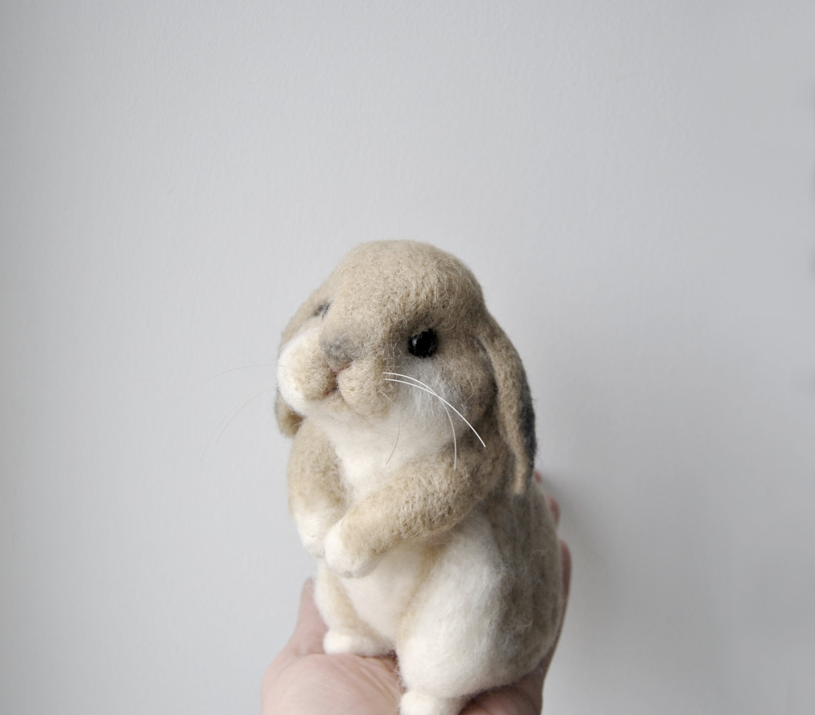 Needle Felted Rabbit Custom Made Handmade Bunny Lop Eared - Etsy