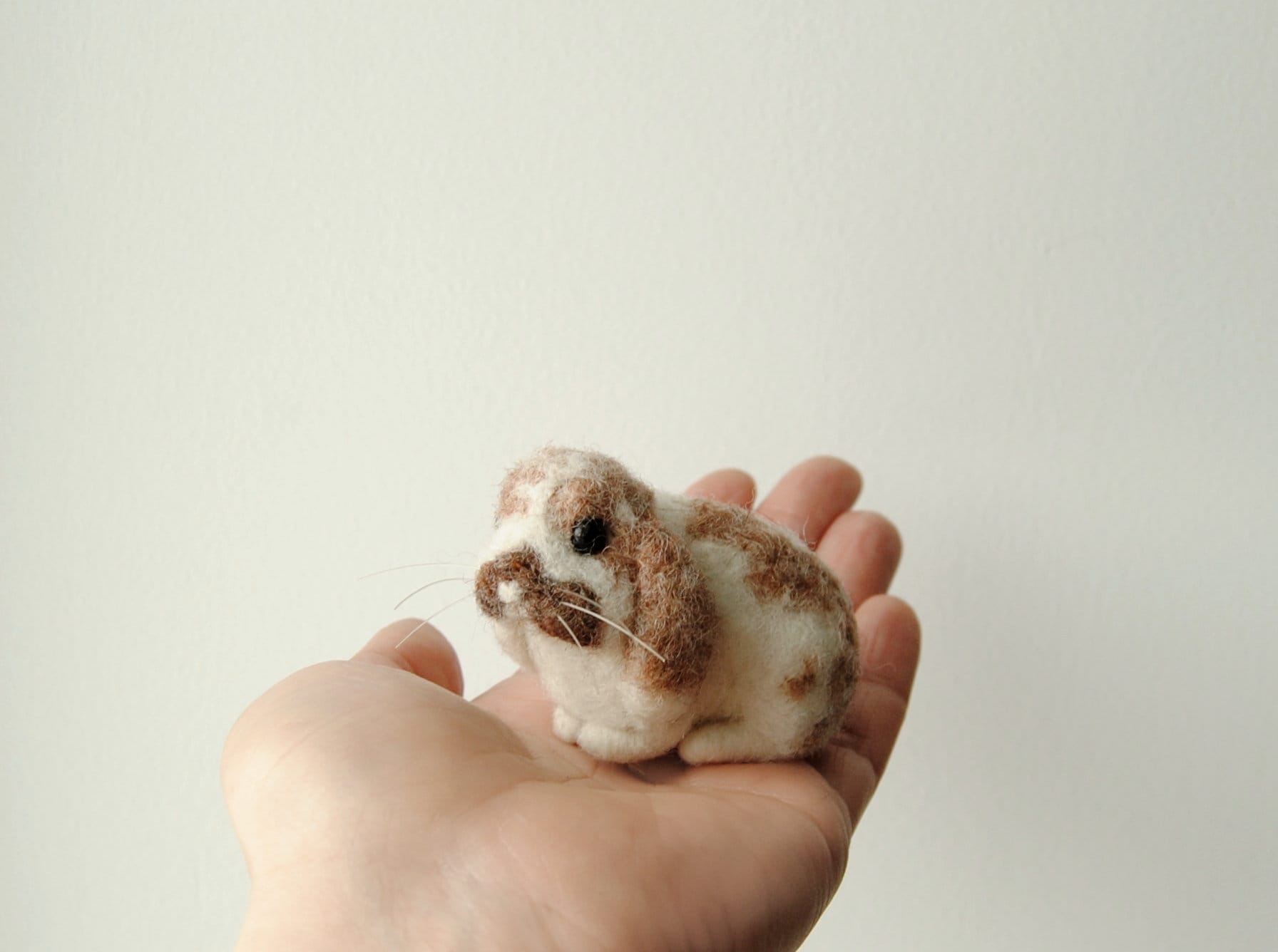 Needle Felted Rabbit Lifelike Felt Rabbit Miniature: Will Be | Etsy