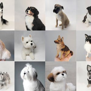Custom Made Dog Portrait, SMALL SIZE, Needle Felted Miniature Dog ...