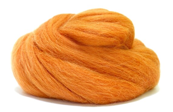 Wool for Felting 178 oz 50 g Orange Wool Roving for | Etsy