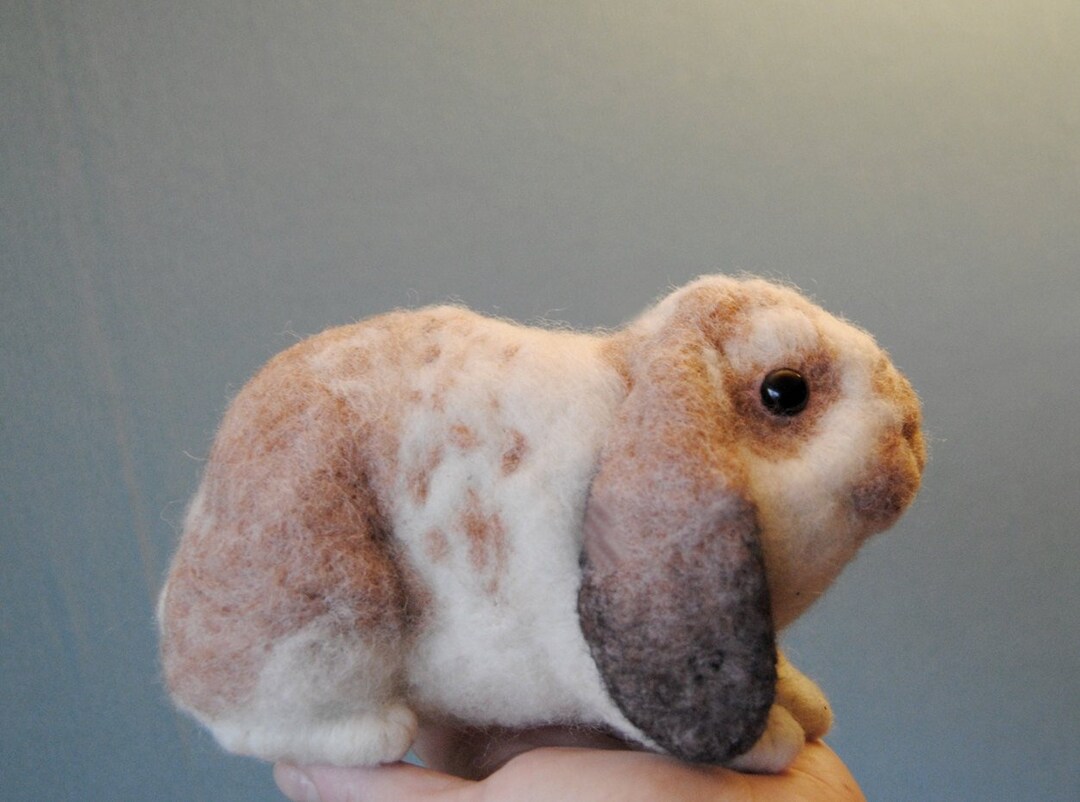 Custom Made Rabbit Portrait, Needle Felted Bunny, Lifelike Rabbit ...