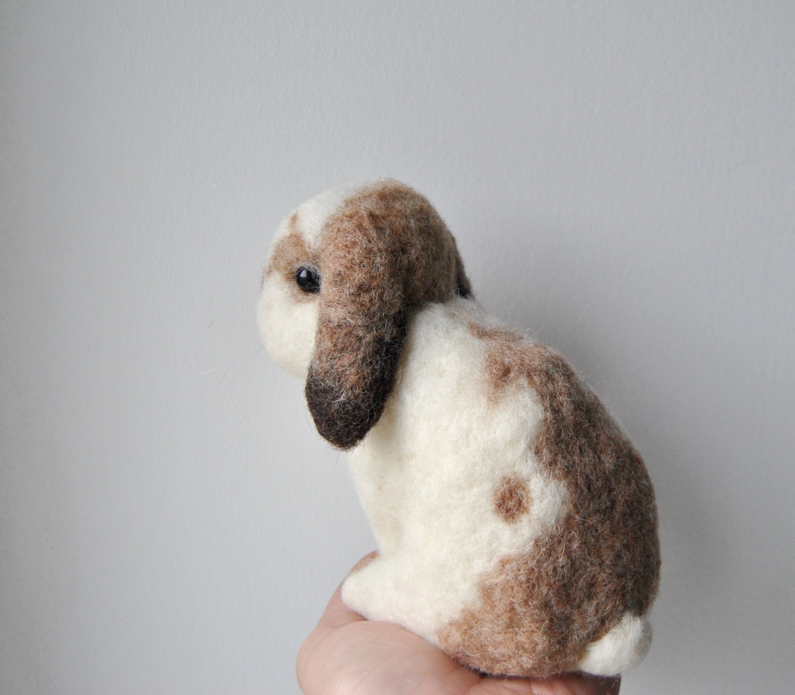 Needle Felted Rabbit Custom Made Handmade Bunny Lop Eared - Etsy