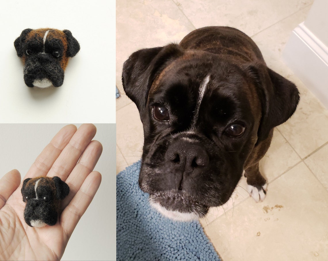 Custom Made Pet Pin, Personalized Pet Lover Gift, Felted Dog or Cat ...