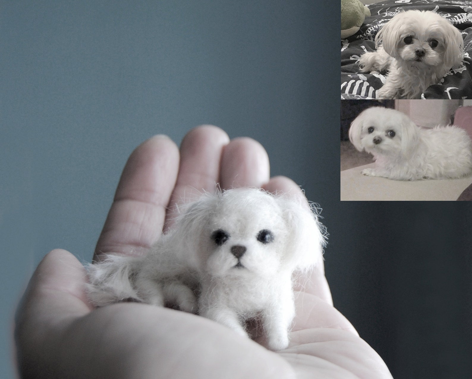 Custom Made Dog Portrait SMALL SIZE Needle Felted Miniature | Etsy