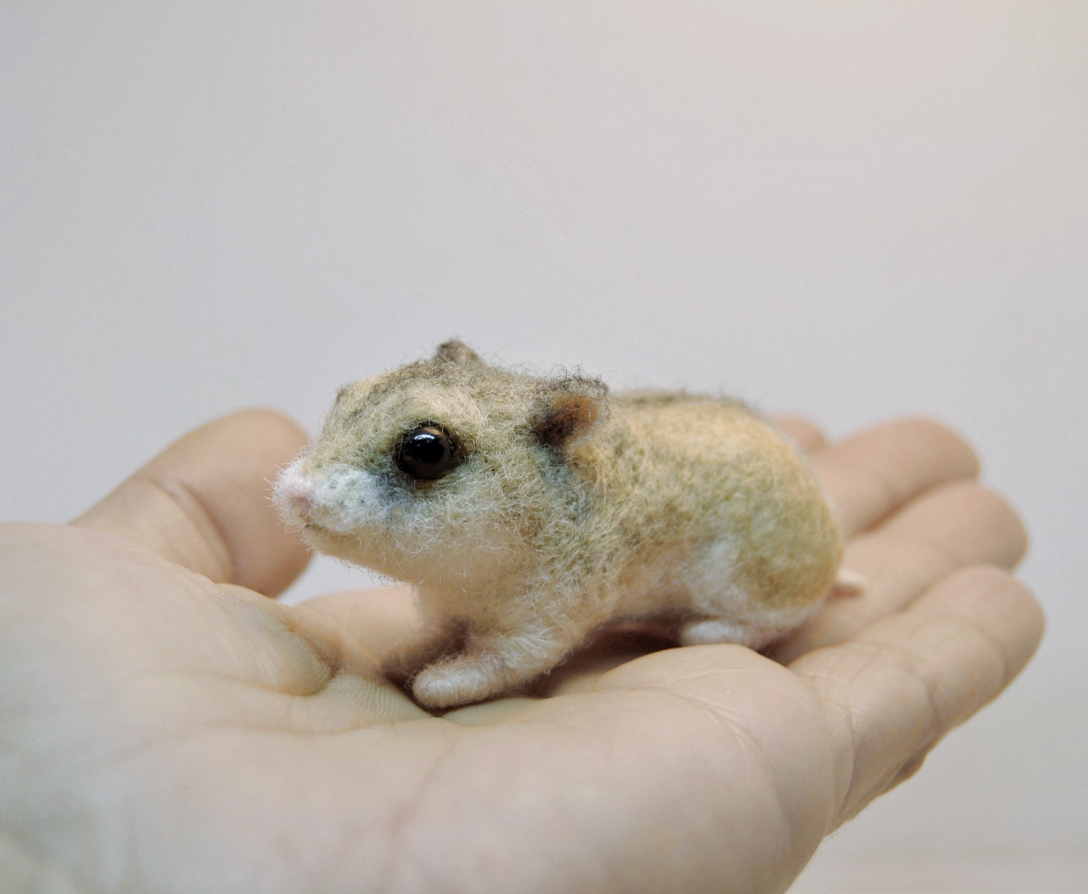 Chinese Dwarf Hamster, Needle Felted Hamster, Handmade Realistic Animal ...
