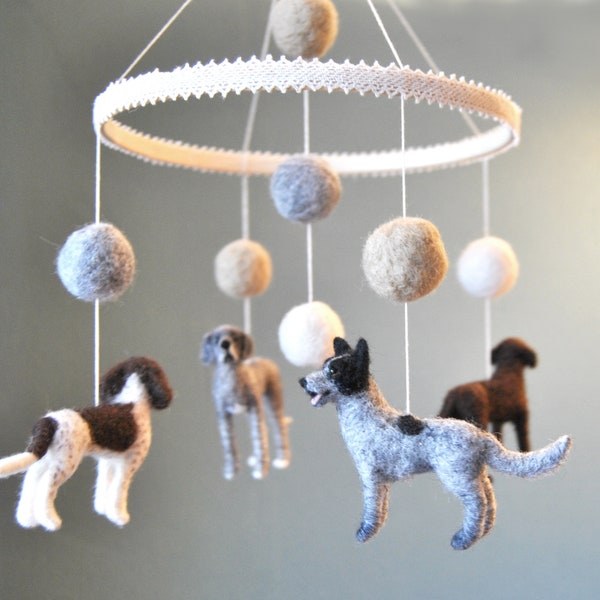 Needle Felted Baby Mobile - Etsy