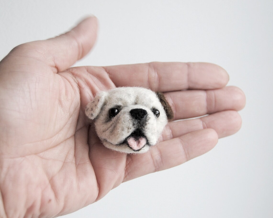 Custom Made Pet Pin, Personalized Pet Lover Gift, Felted Dog or Cat ...