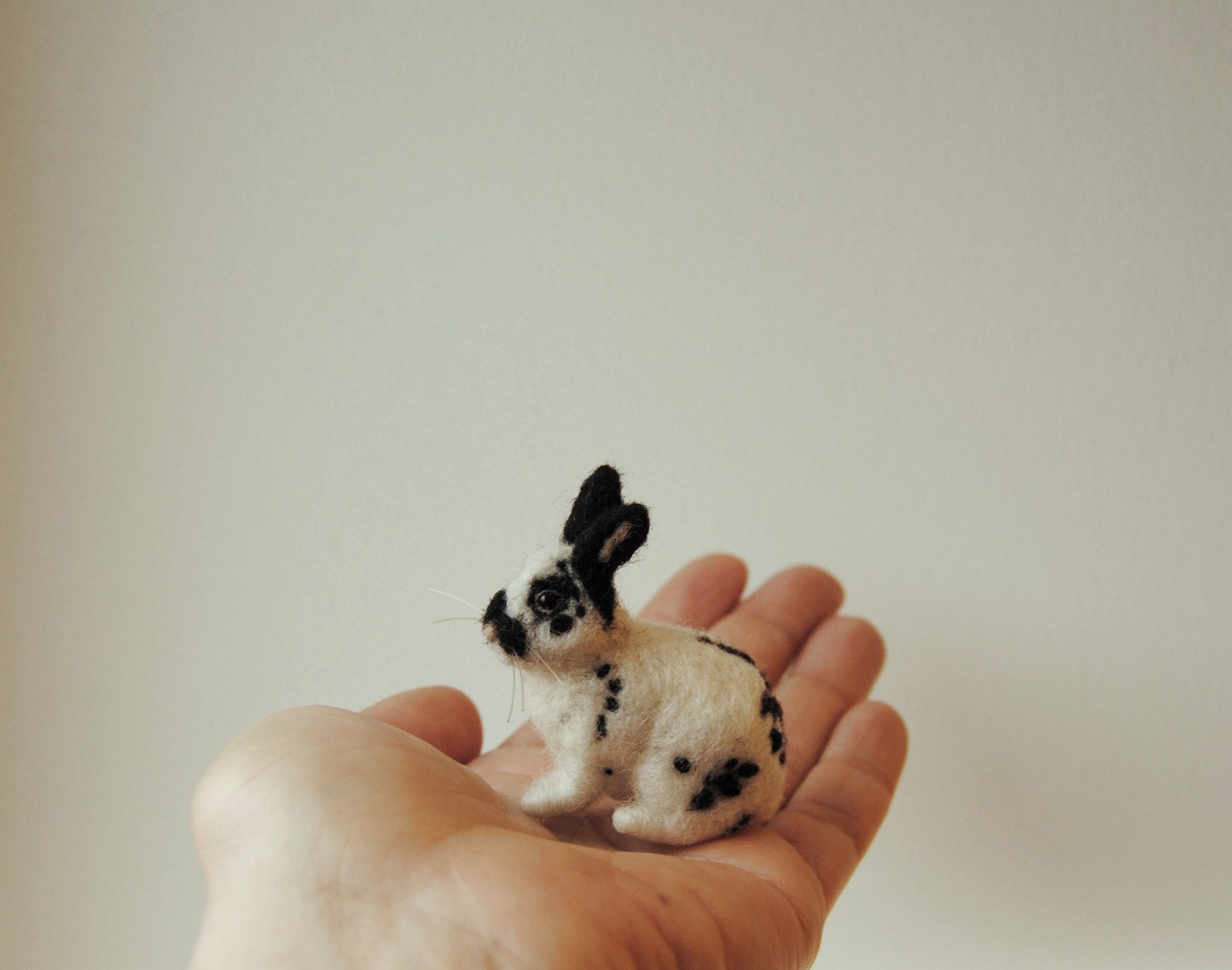 Needle Felted Rabbit Lifelike Felt Rabbit Miniature: Will Be | Etsy