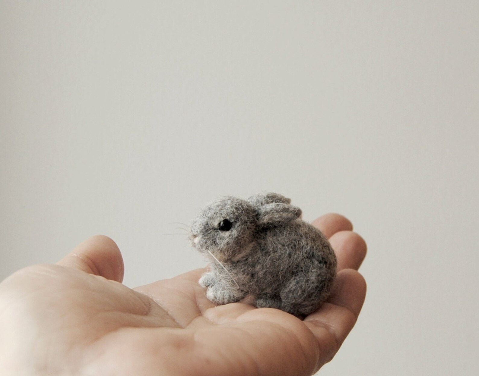 Needle Felted Rabbit Lifelike Felt Rabbit Miniature: Will Be | Etsy