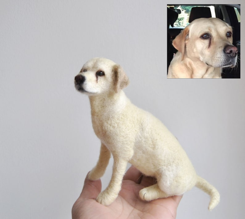 Needle Felted Dog Custom Made Dog Portrait Labrador - Etsy