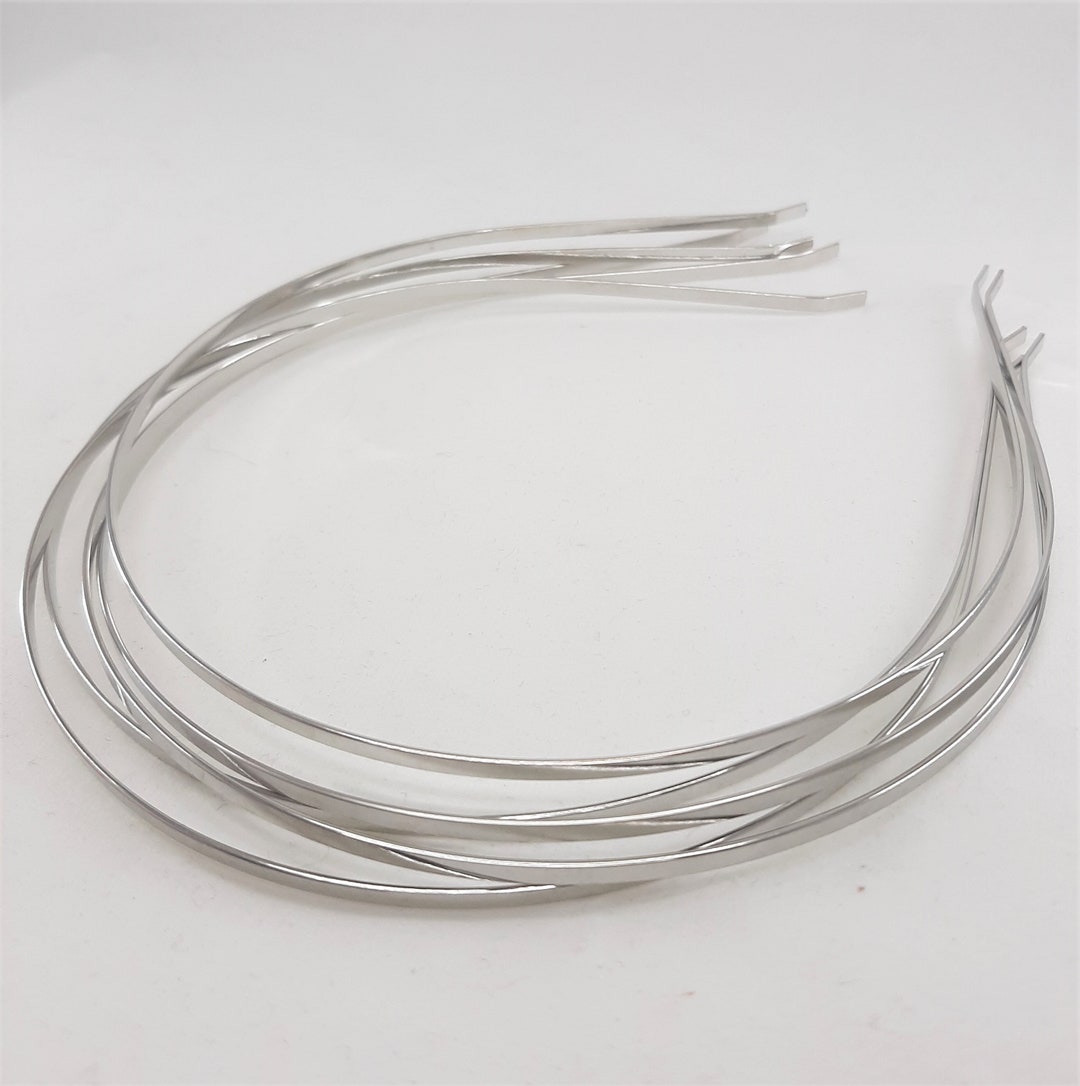 Packs of DIY Blank Tiara Headbands Alice Bands Silver Tone 3mm Tiara ...