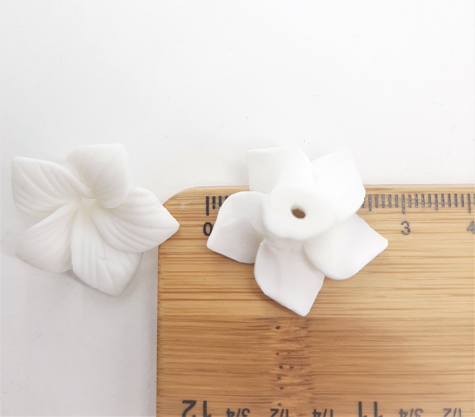 Pack of 5 Porcelain Ceramic Open Flower Beads With Centre Hole - Etsy