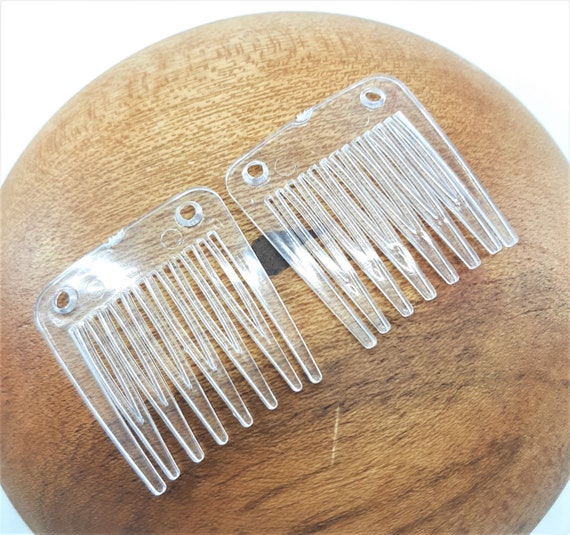 Packs of Small Clear Plastic Hair Combs for With Holes Tiara | Etsy