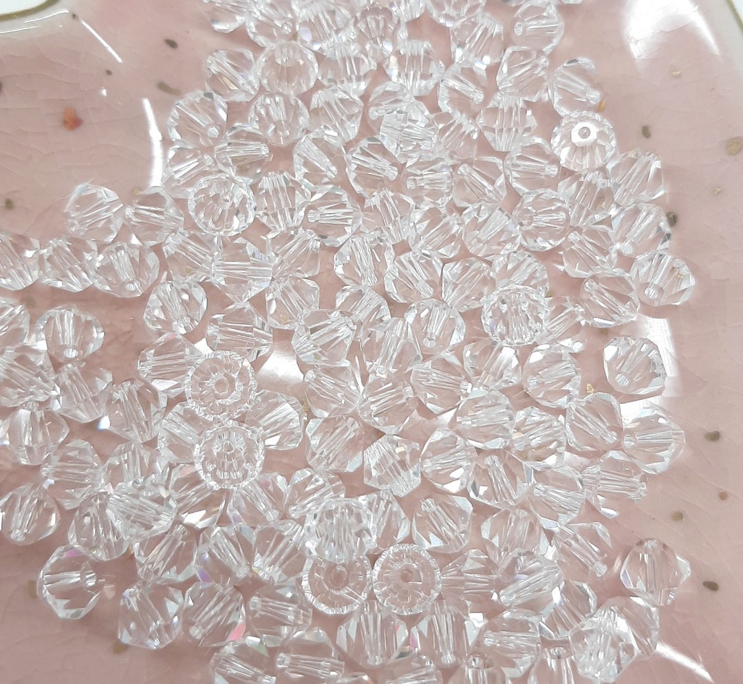 Wholesale Large Packs Quality Glass Clear Crystal Bicones 4mm 6mm 8mm ...